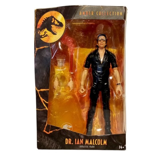 Mattel | Toys | Jurassic Park Dr Ian Malcolm Action Figure Amber ...